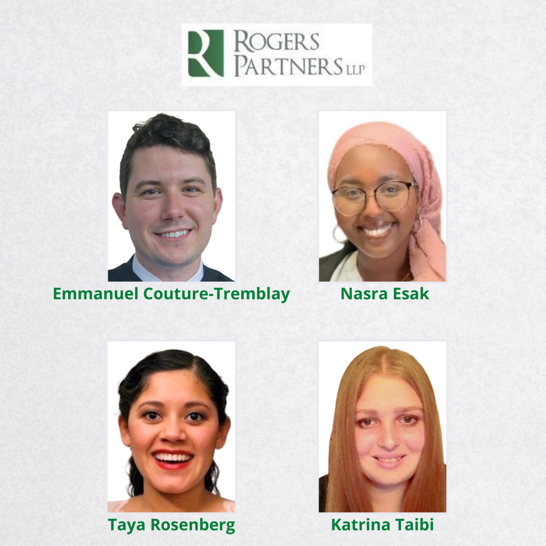 Introducing Our New Articling Students - Rogers Partners LLP