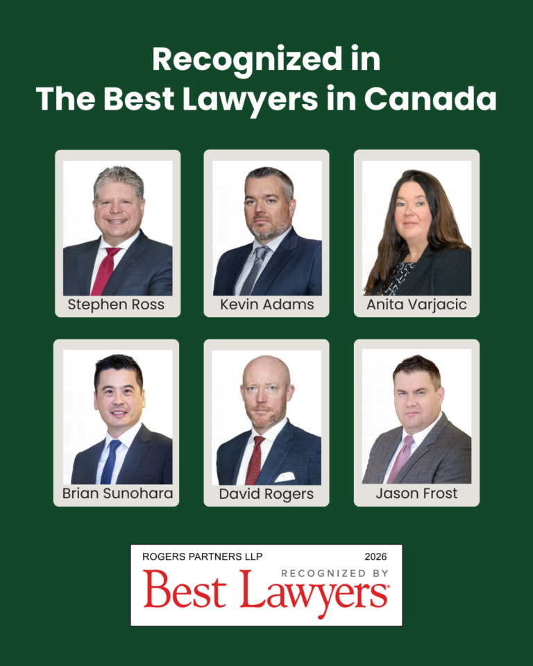Rogers Partners Lawyers Named in The Best Lawyers in Canada - Rogers ...